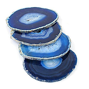 Agate Coaster #4 design Blue Color Coaster Wholesale Price Drink Coaster Tableware Bar Accessories Dinning Table Accessories