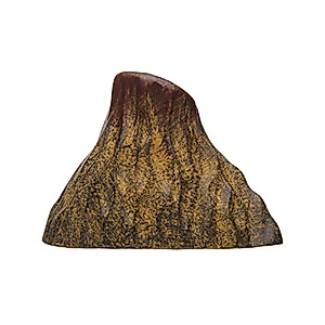 Plecoceramics Aqaurium Volcano Ceramic Decoration, Hideout Log Ornament Hiding Place for Plecos Cichlids Betta Fish
