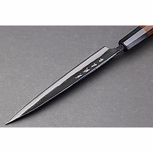 Yoshihiro Aogami Super Blue High Carbon Kurouchi Petty Utility Knife (6'' (150mm) & Saya)