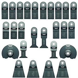 26 x TopsTools UNKA26A OMT Mix Blades for Bosch Fein MultiMaster (Non-StarLock) Makita Milwaukee Genesis Chicago Craftsmen Nextec Rockwell Ryobi Hitachi Multi Tool Accessories