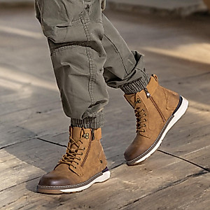 Vostey Boots for Men Comfortable Casual Chukka Mens boot(BMY8051 brown 10.5)