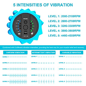 AISIGER Vibrating Foam Roller 5 Vibration Intensities, Next Generation Electric Foam Roller for Muscle Release, Fitness Deep Massage Foam Roller with Bag - Blue