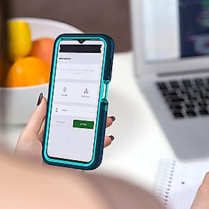 Hucasok for Galaxy A14 5G Case,Samsung Galaxy A14 5G Case with 2 Pack Screen Protector+2 Pack Camera Lens Protector Shockproof Rugged Full Body Protection Heavy Duty 3-Layer Durable Cover,Turquoise