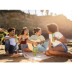 RainCaper 18/8 Stainless Steel Insulated Water Tumbler with Straw | 24oz, BPA-Free, Double Wall for Hot & Cold | Travel-Friendly, Cup Holder Ready (van Gogh Sunflowers)