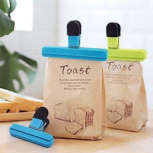 SUNMALL 10 Pack Chip Bag Clips, Magnetic Chip Clips, Heavy Duty Food Clips, Multicolored Bag Clips for Food Storage for Coffee, Bread Bags, Snack Bags and Food Bags