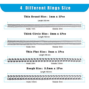 70 Pcs Ring Size Adjuster for Loose Rings with Ring Size Measuring Tool for Ring Adjuster, Plug-in Invisible Ring Spiral Silicone Tightener with Women and Men Any Rings Size