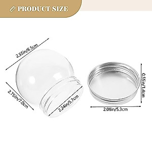 Globe 12Pcs DIY Snow Globe Clear Water Globe 150ml Empty Snow Globe with Screw Off Cap Make Your Own Shatterproof Snowglobe for Christmas Home Decor Bottles