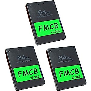Skywin FMCB Free McBoot Card v1.966 for PS2-3 Pack Plug and Play PS2 Memory Card - 64 GB Memory Card PS2 Runs Games in USB Disk or Hard Disk