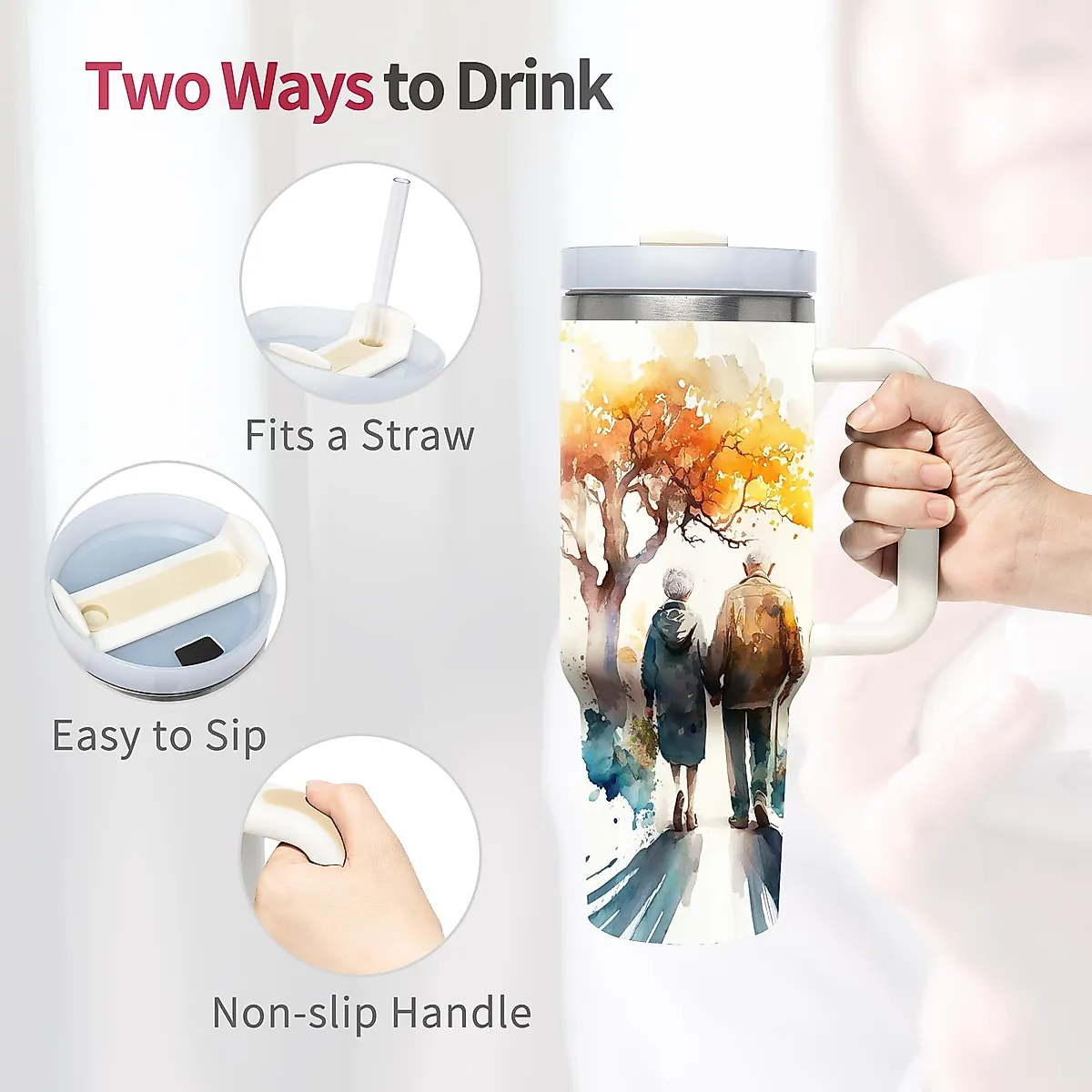 Husband Gifts, Gifts for Husband, Husband Birthday Gifts Tumbler with Handle 40oz, Best Husband Ever Gifts for Him, Husband Gifts from Wife, Valentine Wedding Anniversary Christmas Gifts For Husband