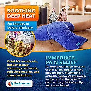 Microwavable Therapy Mittens–Relief for Hands and Fingers in Cases of Stiff Joints, Arthritis, Trigger Finger, Inflammation, Raynaud's, Carpal Tunnel–Heated Hands Mitts Warmers–Scented Gloves
