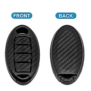 SK CUSTOM Smart Key Fob Case Cover Compatible with Infiniti EX FX X G JX M Q QX Series for Nissan Altima Coupe Armada GT-R Maxima Murano Cross CABRIOLET Pathfinder Rogue SENTRA Versa 4 Button