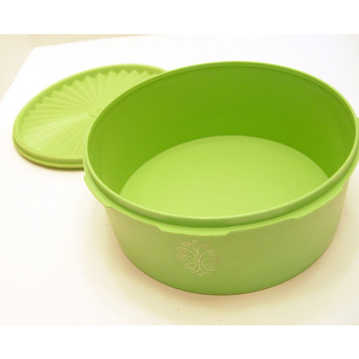 Vintage Tupperware Servalier 6 Piece Stacking Canister Set Orange Yellow Green 8 Cups