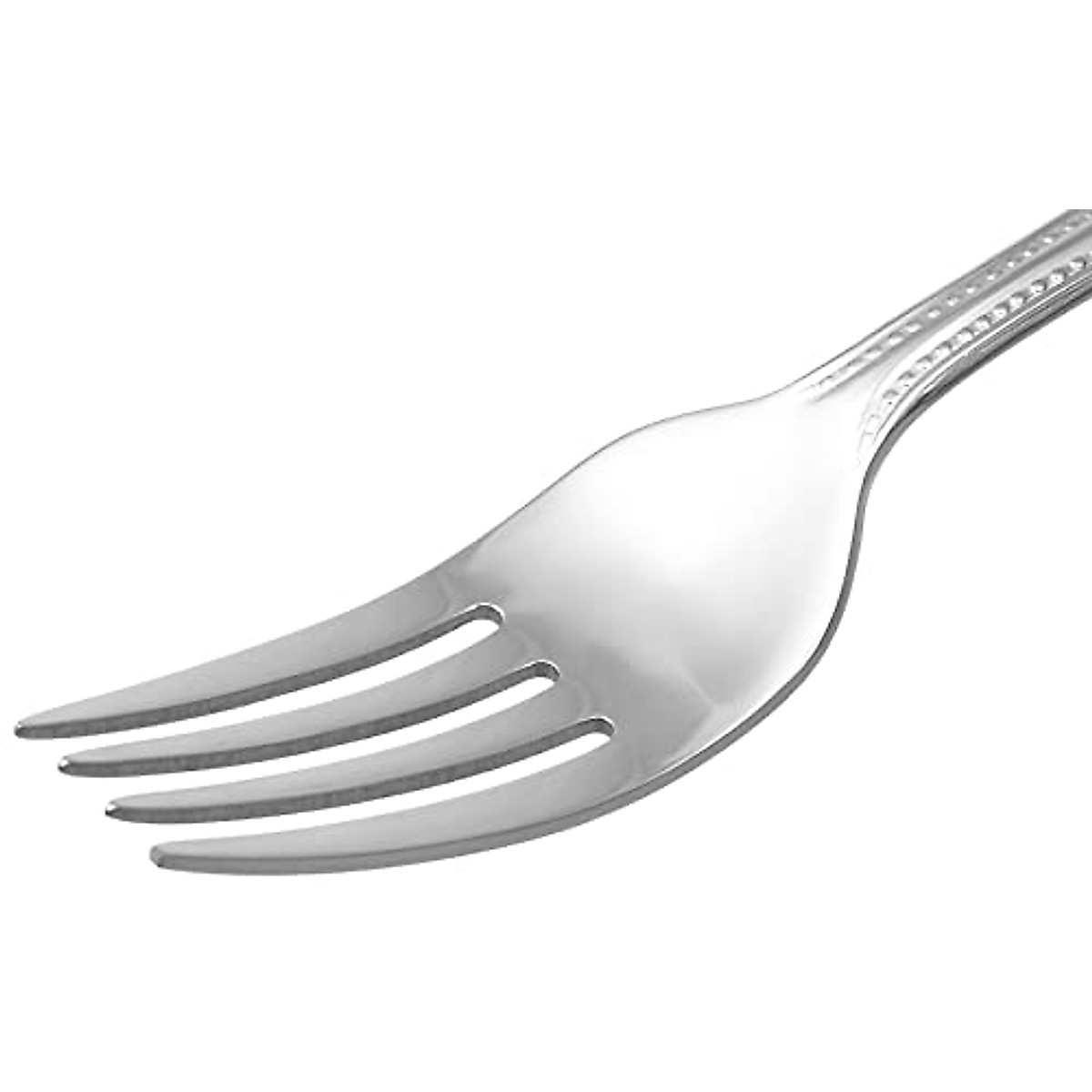 Amazon Basics Stainless Steel Dinner Forks with Pearled Edge, Pack of 12