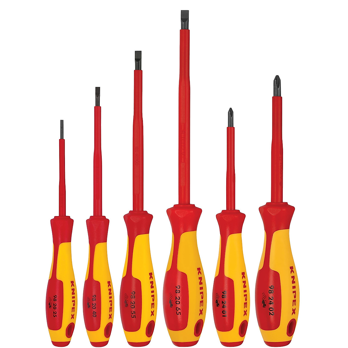 Knipex - 6 Pc Screwdriver Set, 1000V Insulated (9K989833US)