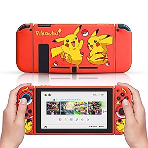 Xcitifun Designed for Nintendo Switch Case Switch Joy-Con TPU Cases for Girls Boys Kids Cute Kawaii Character Protective Shell Compatible with Nintendo Switch Controller Carrying Cover - Red Mouse