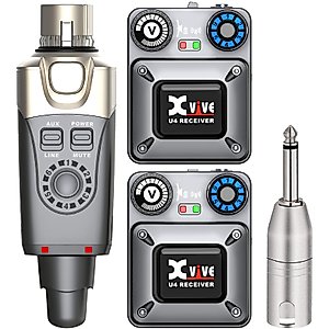 Xvive U4R2 Wireless in-Ear Monitor System Set with One Transmitter and Two Receivers