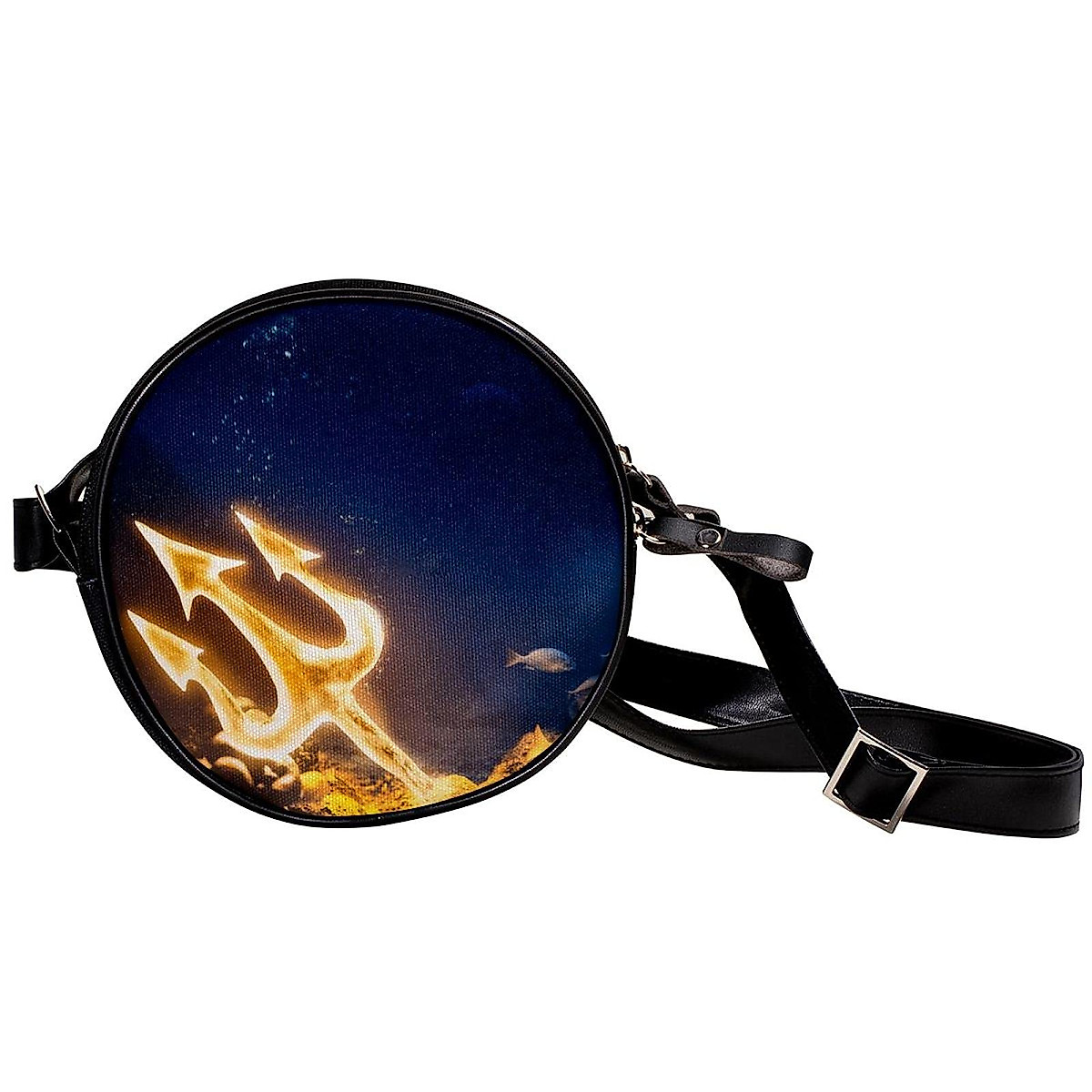 Sea Fire Trident Crossbody Bag for Women Circle Purse Shoulder Handbag Wallet Crossbody Purse Bag