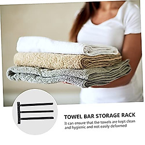 Cabilock Towel Rack Bath Towel Bars Swing Out Towel Rack Black Washcloth Towel Bar Black C Fold Towels Swivel Towel Rack Storage Rack Towel Rod Rack Towel Hanging Rod Stainless Steel Metal