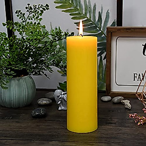 Zest Candle Pillar Candle, 3 by 9-Inch, Yellow