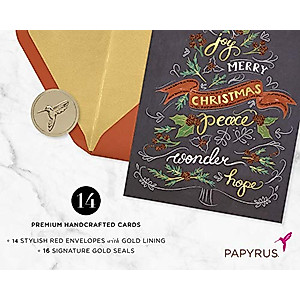 Papyrus Christmas Cards Boxed with Envelopes, To You and Yours, Holiday Tree (14-Count)