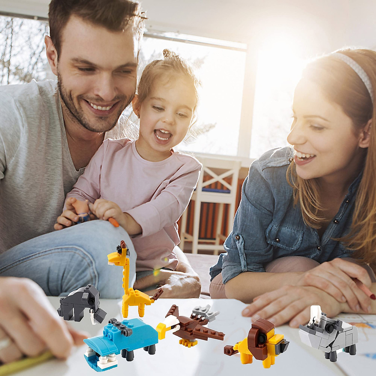 DESOOA Mini Building Blocks Animals Toys, Educational 3D Puzzle Mystery Boxes for Boys Girls Christmas Stocking Stuffers Party Favors Gifts 6 Box