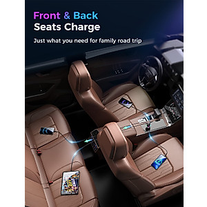 70W 4 Port Super Fast USB C Car Charger Adapter - A Must for Family Travel