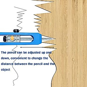 wisuwore Contour Gauge Scribe Tool, Precisely Copy Irregular Shape Duplicator, Adjustable Lock Woodworking Measure Ruler for DIY Handyman, Construction, Carpet, Tile Laying