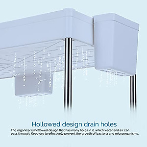 Under Sink Organizers and Storage, Venroii Cabinet Organizer, 2 Pack Under Sink Organizer for Kitchen Bathroom, Kitchen Organization and Storage (White)