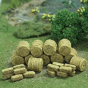 MP Scenery Products 70050 - HO Scale - Brown Hay Bales 30/pk 10 Rd. and 20 Rec.