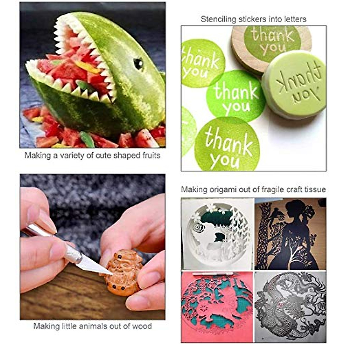 Exacto Knife Craft Knife Hobby Knife 74 Pack with 4 Upgrade Sharp Hobby Knives and 70 Spare Knife Blades, 150 PCS Exacto Knife Blades #11 Sharp Hobby Knife Blades