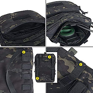 EXCELLENT ELITE SPANKER Tactical MOLLE Hydration Pack for 3L Hydration Water Bladder Molle Vest Accessory (Multicam Black)