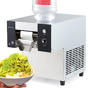 Mvckyi Commercial Snowflake Ice Maker, Korean Snow Ice Machine, Snowflake Shaved Ice Machine, 176lbs/day Snow Cone Ice Machine, Air Cooling, for Snack Bar, Restaurant, 110V
