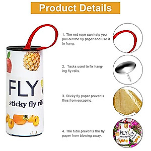 Stingmon 20 Rolls Sticky Fly Strips, Fly Traps for Indoor, Fly Traps Outdoor, Fruit Fly Glue Traps, Fly Ribbon Fly Paper Fly Tape Fly Catcher Killer for Gnat