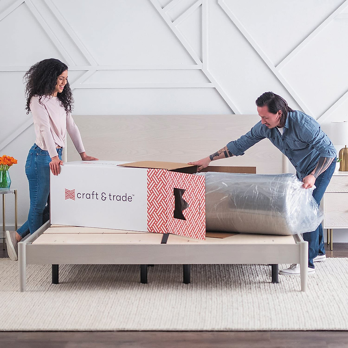 Craft & Trade Artistry Hybrid Memory Foam and Coil Mattress, CopperGel Foam and Caliber Edge Coils, 12-Inch, Queen, 100 Night Trial