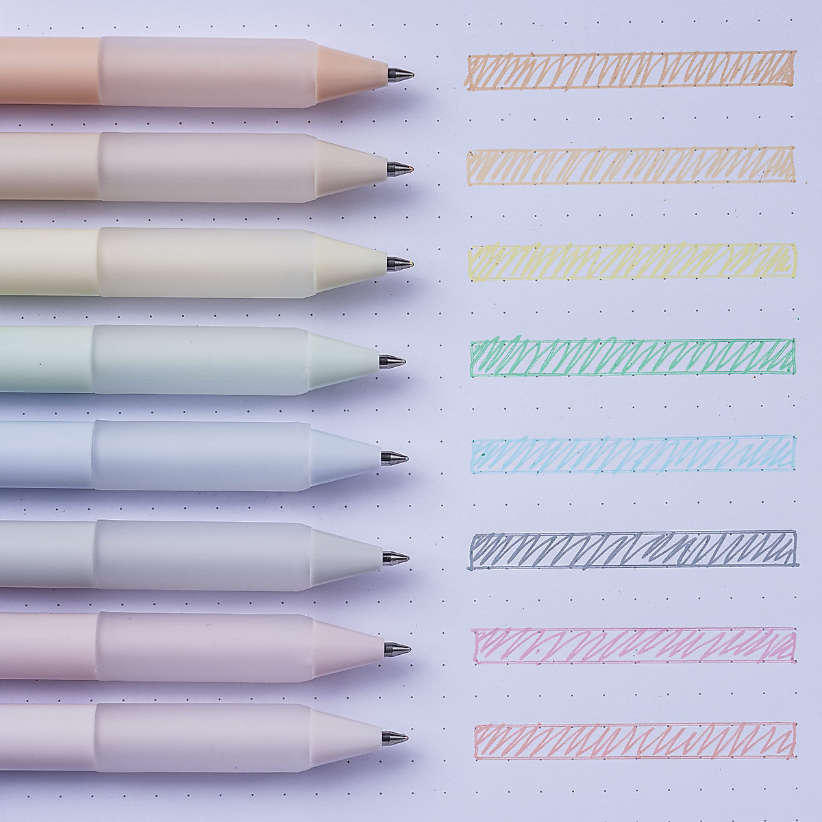 BLIEVE - Colored Gel Pens With Cool Matte Finish, Aesthetic and Cute Drawing Pens With Smooth Writing For Journaling And Bible Note Taking No Bleed Through, School Supplies (Pastel)