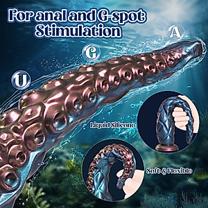 COKARAGE Tentacle Dildo Sex Toys - 12.9" Realistic Anal Dildo with Strong Suction Cup, Anal Toys for G Spot & P Spot Stimulation, Huge Monster Silicone Dildos Anal Plug Prostate Massager