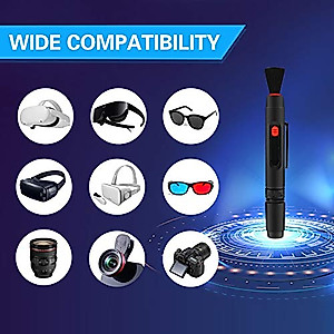 COSOOS 2 Grips Cleaning Brush Compatible with Oculus Quest 2, Quest, Rift S, HTC Vive, PS4 VR Headset, Cameras, Optical Lens, Phone, Electronics, Lens Cleaning Pen Tool