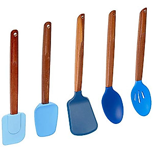 Fox Run Silicone Cooking Utensil Set, 3.5 x 3.5 x 14.5, Multicolored
