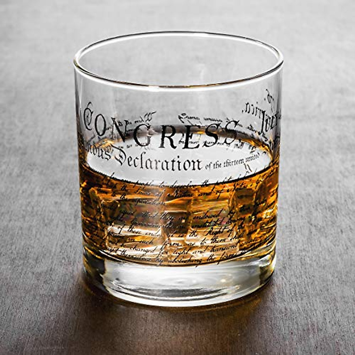Lucky Shot United States Declaration Of Independence Whiskey Glasses | 11 oz. Tumblers | American US Patriotic Gift | Old Fashioned We The People Cocktail Glasses | Retirement Gifts For Men