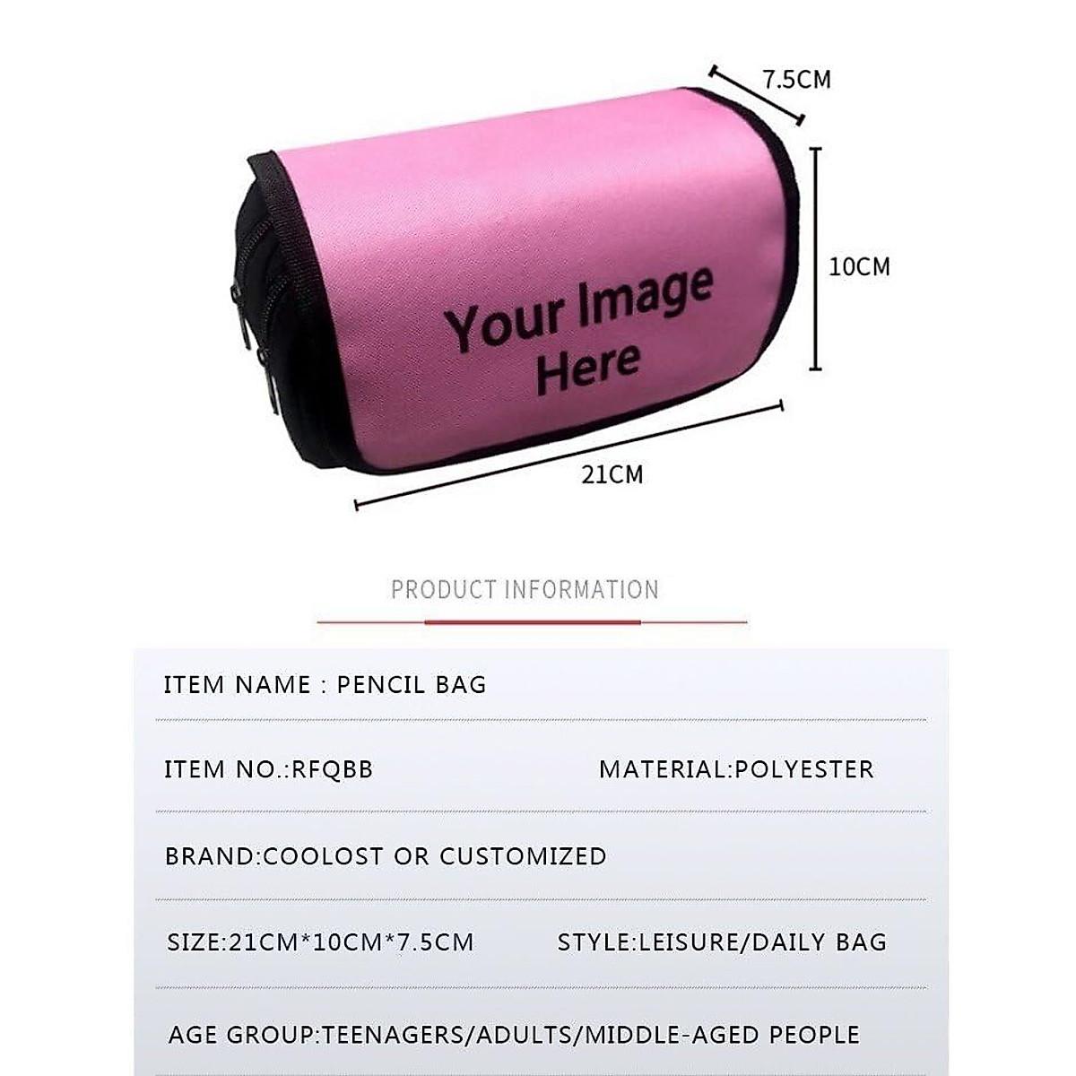 Homruis Number Pencil Case Character Cosplay Card Package Bilayer Zipper Handbag