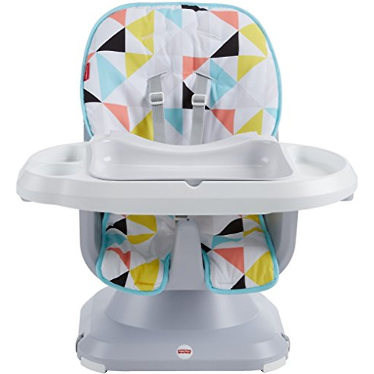 Fisher-Price Baby to Toddler High Chair SpaceSaver Portable Dining Seat & Booster with Washable Deep Tray & Liner, Windmill