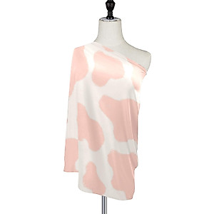 Nursing Cover Breastfeeding Scarf Pink Cow Print- Baby Car Seat Covers, Stroller Cover, Carseat Canopy(7ya1a)