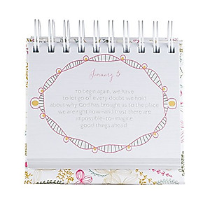 DaySpring Flip Calendar - God in Every Moment - 80299 White, 5 1/2" x 5 1/4" x 1 1/2"