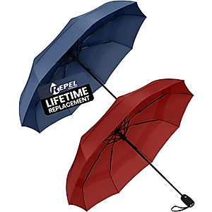 Repel Umbrella The Original Portable Travel Umbrella - Umbrellas for Rain Windproof, Strong Compact Umbrella for Wind and Rain - Perfect For On-the-Go, Car Umbrella, Backpack Umbrella