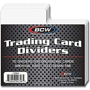 Baseball Card Storage Box, 10 Count - Store up to 8000 Trading Cards, with 40 Dividers