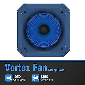 Denwenny Filtration System Woodworking Shop - (1350CFM) with Strong Vortex Fan, Hanging Mode for Garage Works Shop, Shop Dust Collectors without Ionizer, KingMaster F12