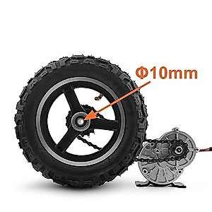 L-faster 10 Inch Off-Road Wheel Dual Drive 350W Geared Motor Chain Kit Reverse Switch for Electric Barrow Trolley Wagon Bike with Reverse (36V 350W Max 8kph)