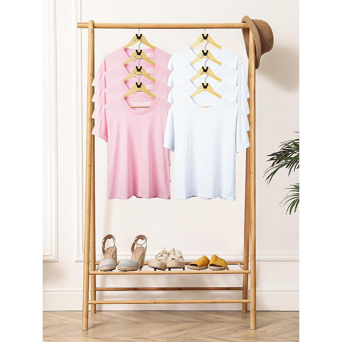 Smartor Clothes Hanger Connector Hooks 60 Pack, Closet Storage and Organization as Hangers Space Saving, Hanger Add on Hook as Closet Organizer, Stacking Hangers, Cascading Space Saver, Black