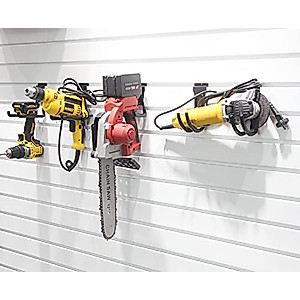 ATOOLA Garage Organizer for Slatwall, Heavy Duty Slatwall Accessories, Multi Size Slatwall Hooks, Black Slat Wall Accessory, 8 Pack