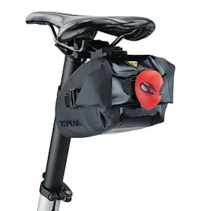 Topeak Wedge Dr Bag with Fixer (Black, 9.1x4.3x5.1-Inch, Large)